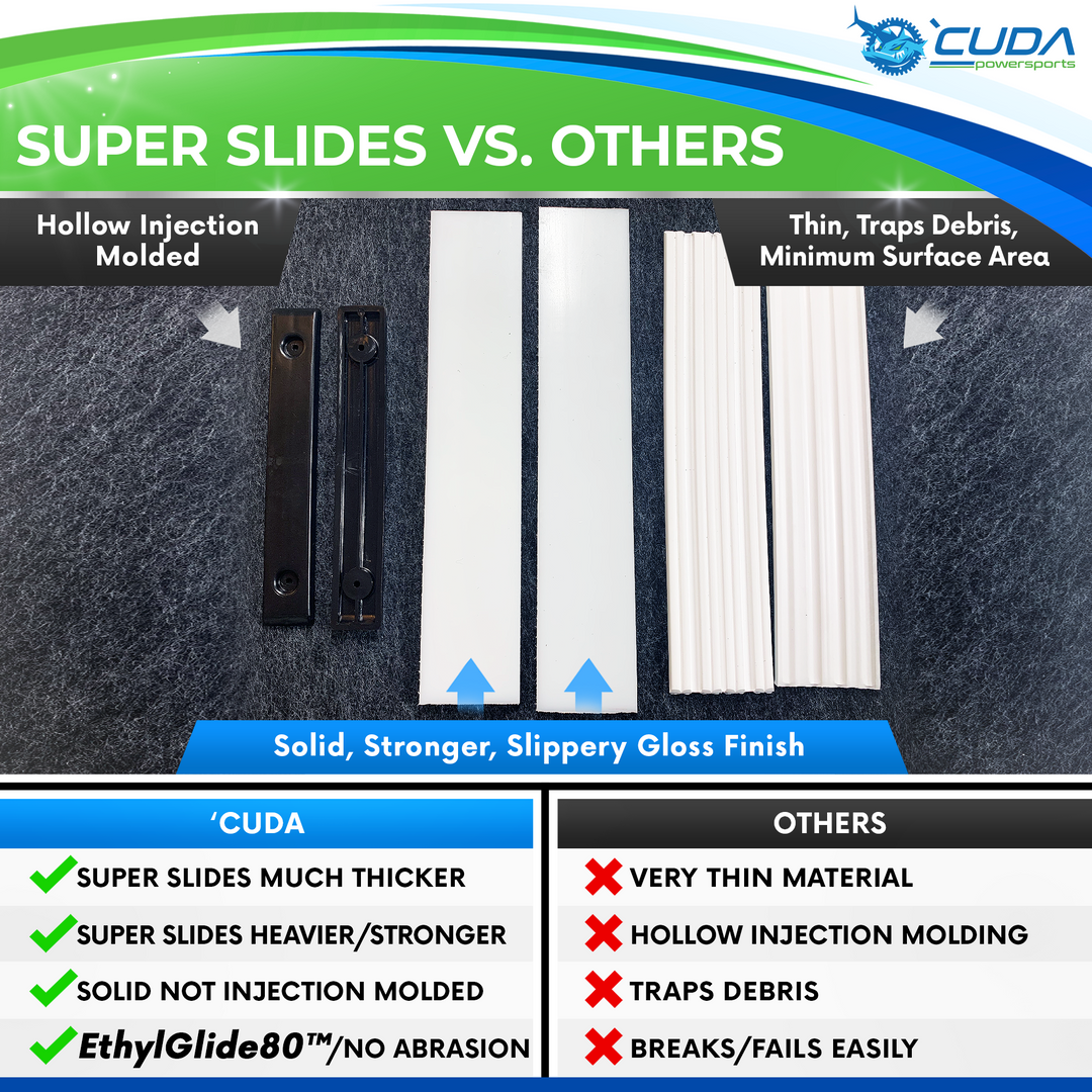 Black SUPER Slides - Black Bunk Slides – 'Cuda Powersports