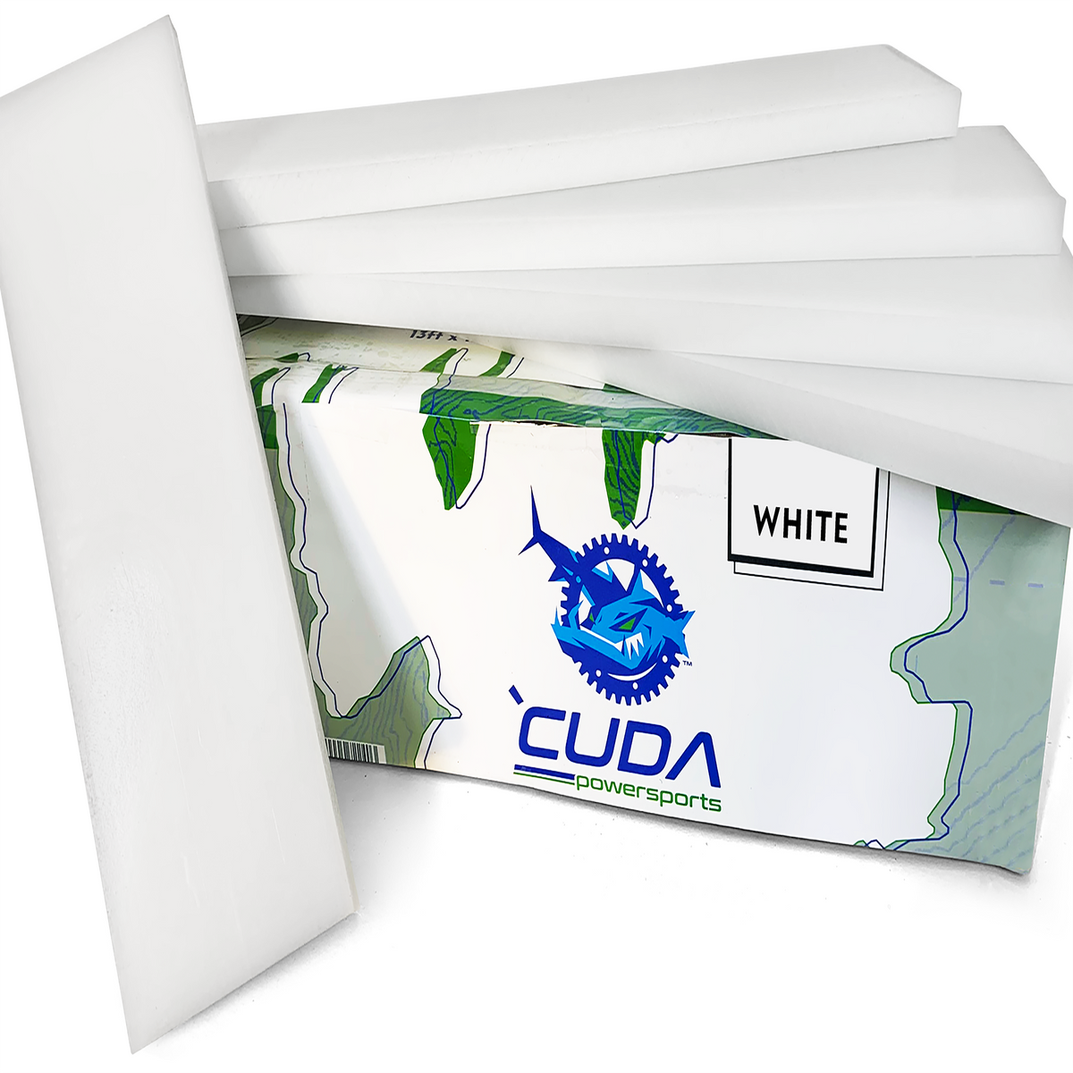 White SUPER Slides - White Bunk Slides – 'Cuda Powersports